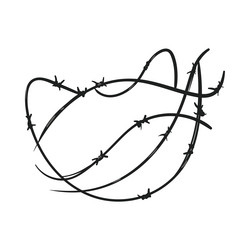 Flat barbed wire Royalty Free Vector Image - VectorStock