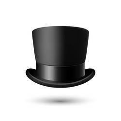Realistic top hat magician symbols Royalty Free Vector Image