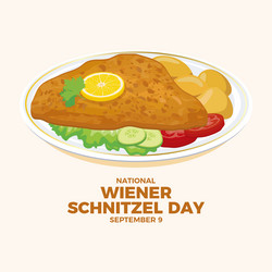 Wiener schnitzel food meat austria icon Royalty Free Vector