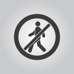 No entry icon disallowed and danger warning Vector Image