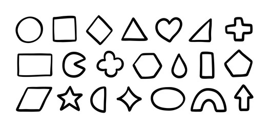 Clipart Shapes Black And White