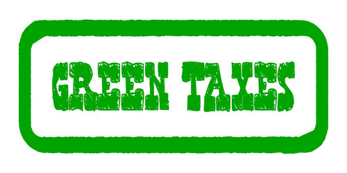 Green taxes rubber ink stamp Royalty Free Vector Image