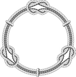 Rope ring circle editable Royalty Free Vector Image