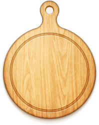 Wooden plate or tray server for meal Royalty Free Vector