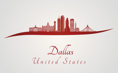 Dallas light streak skyline Royalty Free Vector Image