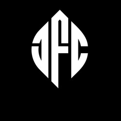 Jfc circle letter logo design Royalty Free Vector Image
