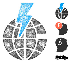 Global shock eps icon Royalty Free Vector Image