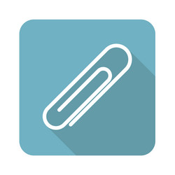 Paperclip square icon Royalty Free Vector Image