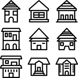 Lodging icon or logo isolated sign symbol Vector Image