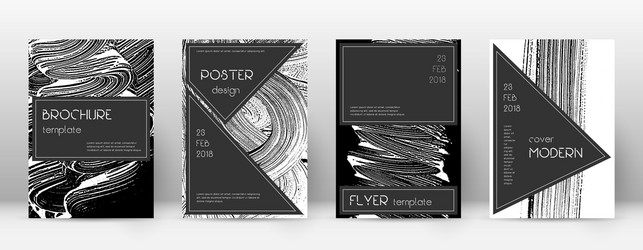 Cover page design template triangle brochure layo Vector Image