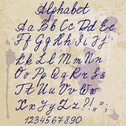 Alphabet old black board Royalty Free Vector Image