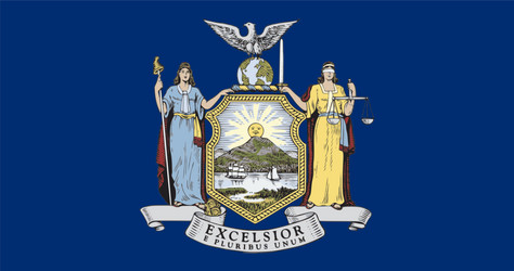 Coat of arms of new york usa Royalty Free Vector Image