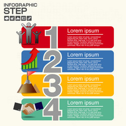 Numbers four points slide template Royalty Free Vector Image