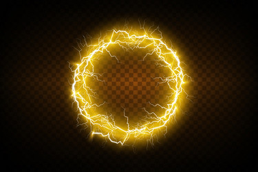 Ball lightning on a transparent background Vector Image