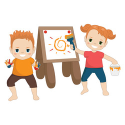 Kids meter wall cartoon girl and measuring ruler Vector Image