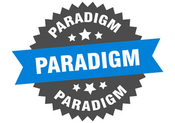 Paradigm ribbon grunge band sign Royalty Free Vector Image