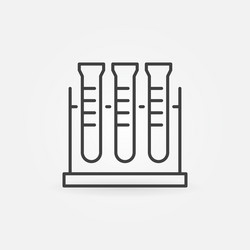 Test tube rack doodle outline Royalty Free Vector Image