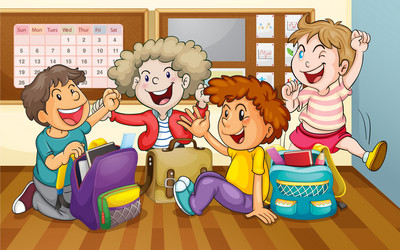 Santa claus and kids celebration a christmas in th