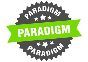 Paradigm ribbon grunge band sign Royalty Free Vector Image
