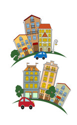 Small town Royalty Free Vector Image - VectorStock