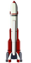 Cartoon space rocket with elongated body Vector Image