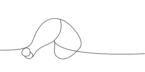 Different parts of chicken one line continuous Vector Image Different parts of chicken one line continuous Vector Image