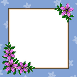 Border template with white jasmine flowers Vector Image