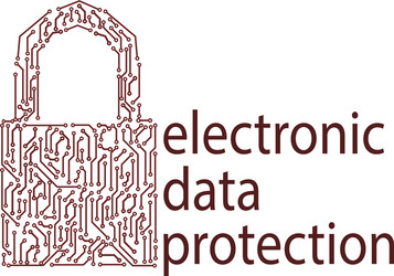 Electronic data protection concept Royalty Free Vector Image