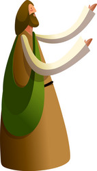 Jesus christ standing Royalty Free Vector Image