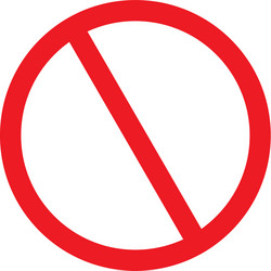 Prohibited sign Royalty Free Vector Image - VectorStock
