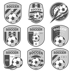 Set of football logos Royalty Free Vector Image