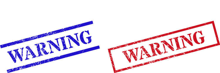 Bomb warning textured rubber stamp seals Vector Image