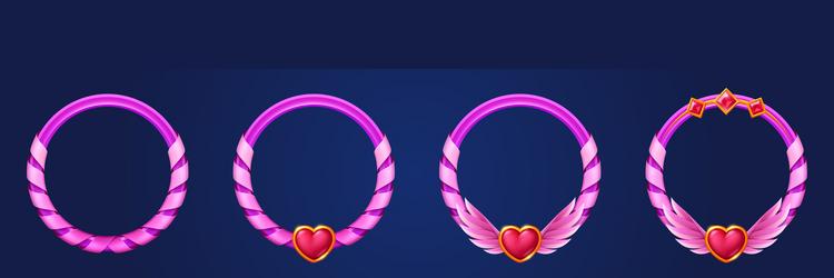 Luxury frames for game ranking badges Royalty Free Vector