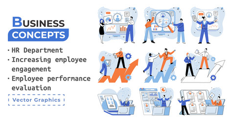 Business concepts hr department increasing Vector Image