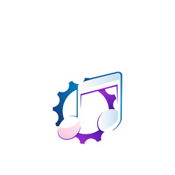 Sound service logo design template Royalty Free Vector Image