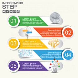 Numbers four points slide template Royalty Free Vector Image