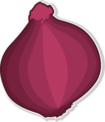 Red onion icon isolated vegetables on white Vector Image