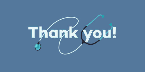 Thank you doctors and nurses Royalty Free Vector Image