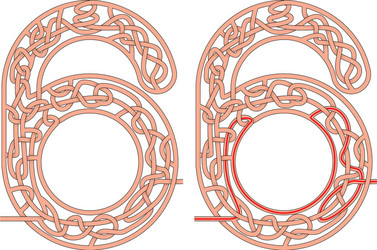 Number 6 Tracing Vector Images (over 120)