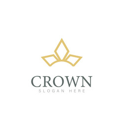 Modern crown logo template crown icon luxury Vector Image