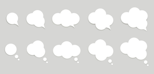 Think bubbles rectangles Royalty Free Vector Image