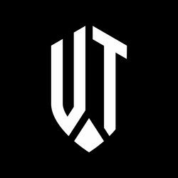 Ut logo monogram with circular shape shield Vector Image