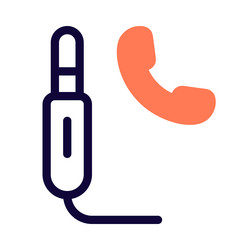 Audio jack clear hands-free calls on phone Vector Image
