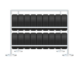 Car rim and tire color icon Royalty Free Vector Image