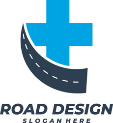 Health road logo template creative road logo Vector Image