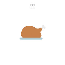 Thanksgiving turkey or roast chicken Royalty Free Vector