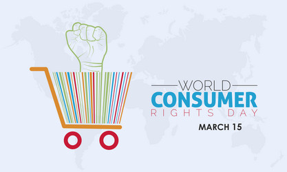 World consumer rights day globe spread awareness Vector Image