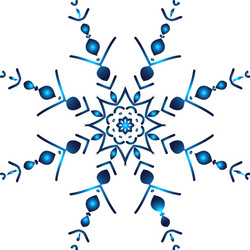 Blue neon snowflakes winter hologram Royalty Free Vector