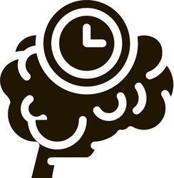 Brain Reaction Time Icon Outline Royalty Free Vector Image