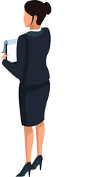 Business woman back view Royalty Free Vector Image